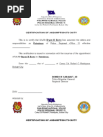 Assumption To Duty Sample | PDF