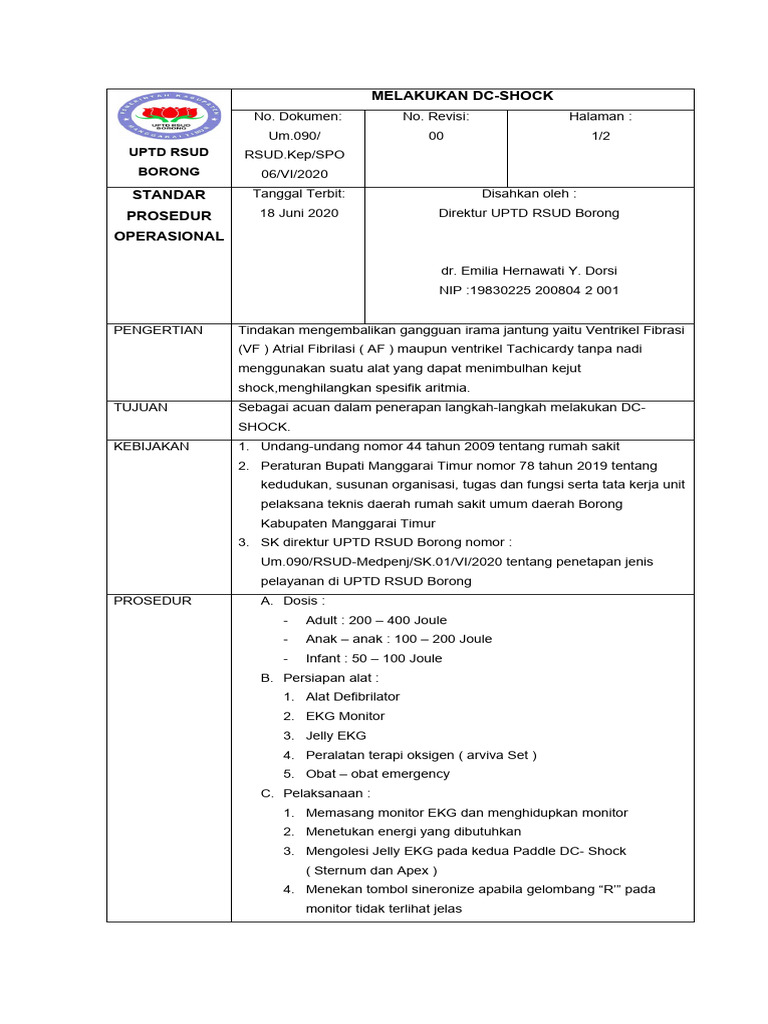 Prosedur DC-Shock untuk Anak-anak | PDF | Kesehatan Holistik | Sains ...