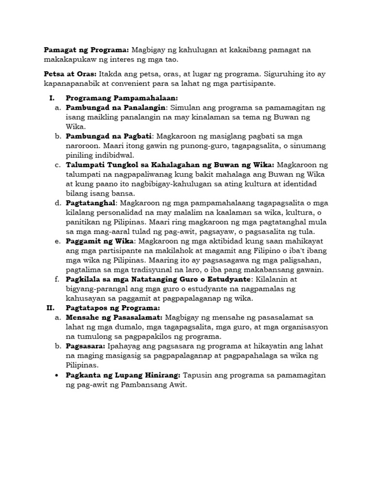 Filipino (Programa 3) | PDF