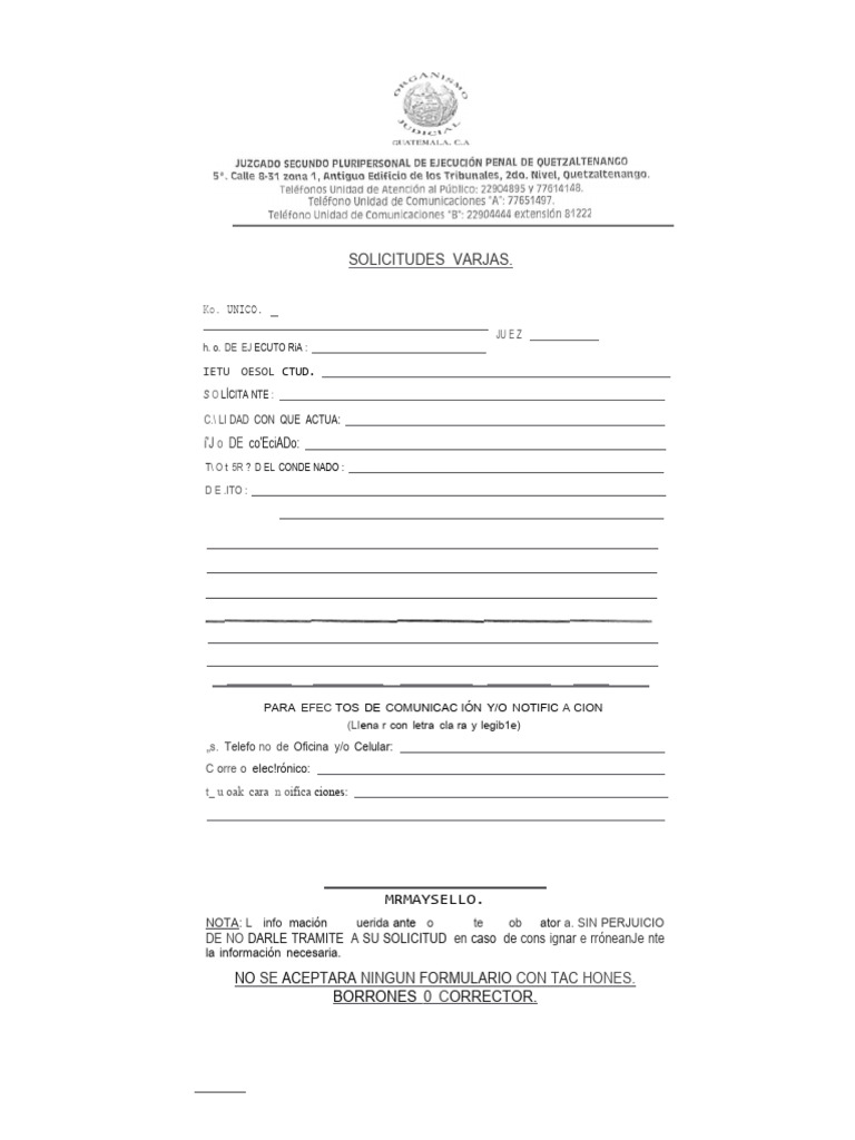 Juzgado Segundo Pluripersonal de Ejecución Penal de Quetzaltenango | PDF