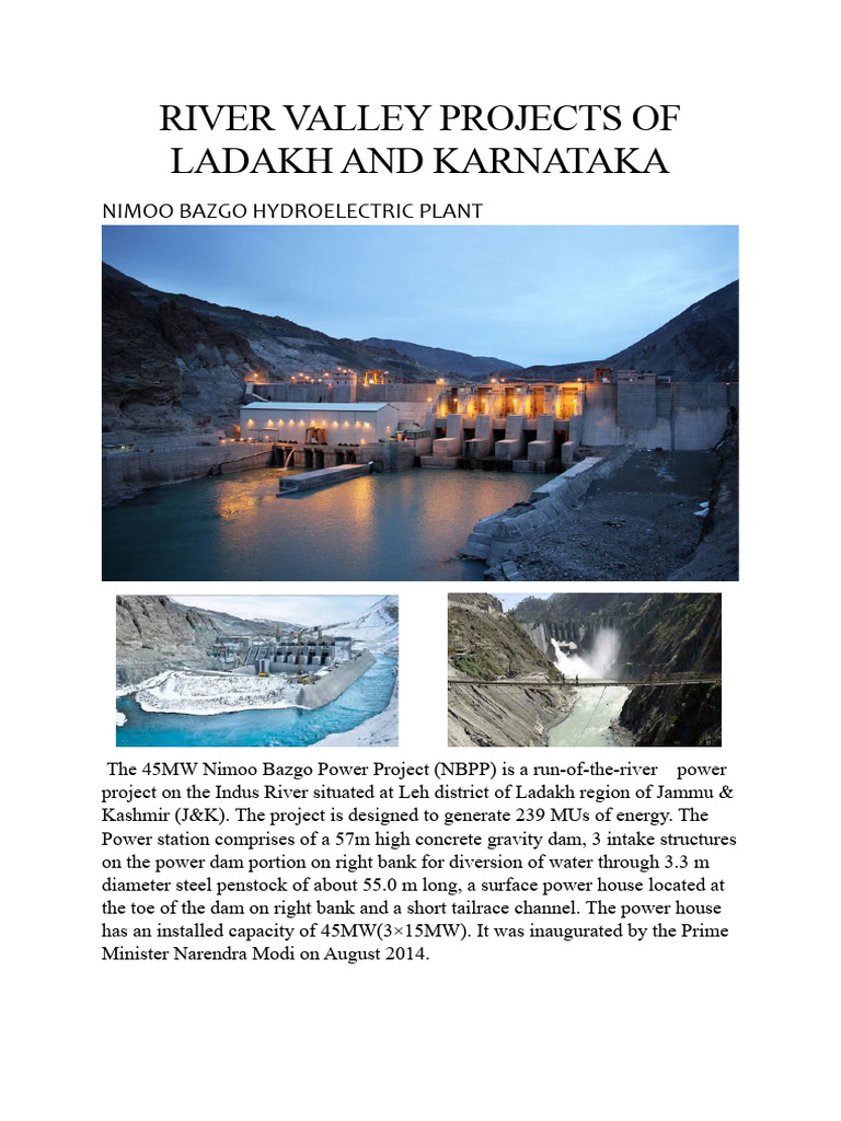 Energy Projects of Karnataka and Ladakh | PDF