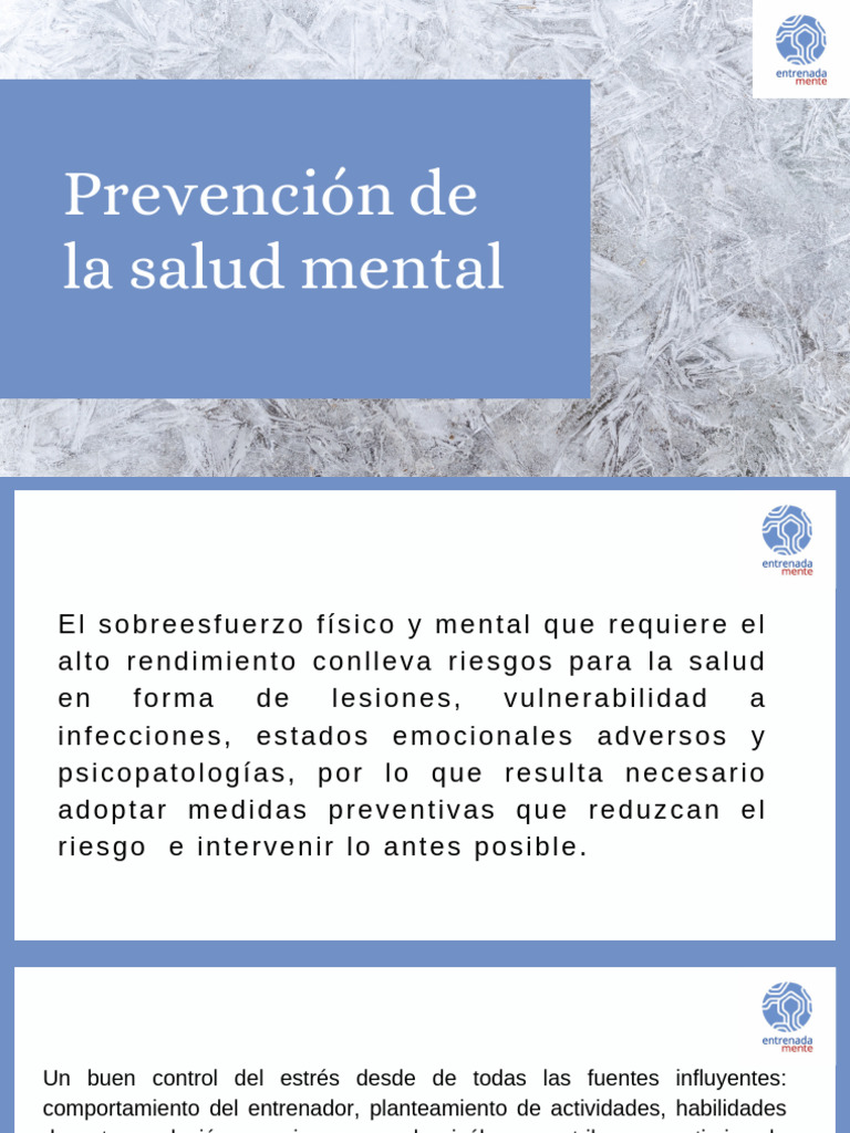Entrenadamente - Prevención en Salud Mental (PPOINT) | PDF | Ansiedad | Mente