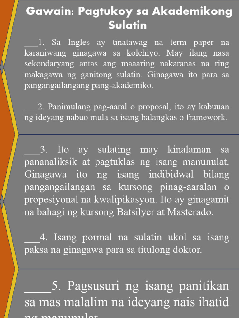 Akademiko at Di Akademiko | PDF