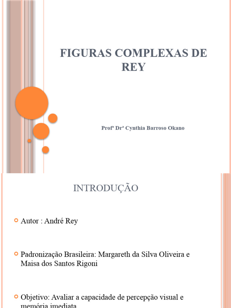 Figuras Complexas de Rey Aula Oficial | PDF | Percepção | Memória