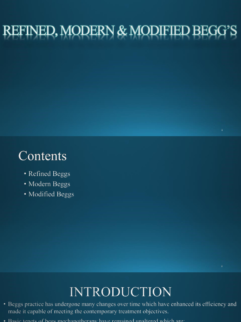 Refined Modern and Modified Beggs Compress | PDF | Orthodontics | Mouth