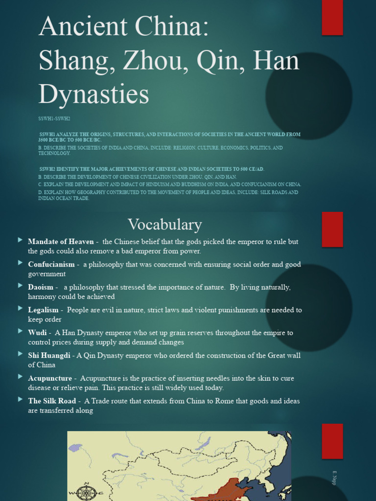 SSWH1 and 2 - Ancient China Powerpoint | PDF | Chinese Philosophy ...