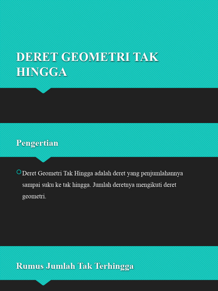 Deret Geometri Tak Hingga-1 | PDF
