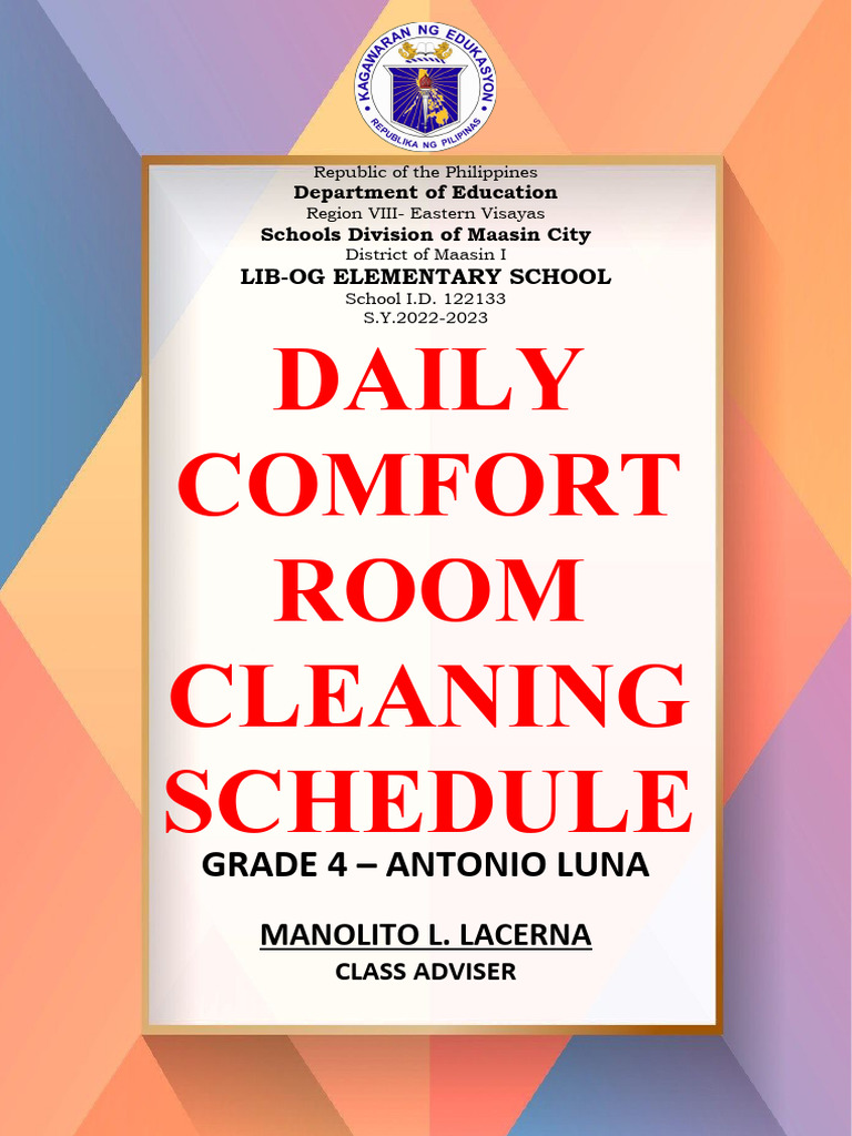 2022 2023 SBM WinS CR CLEANING SCHEDULE | PDF | Philippines | Observances