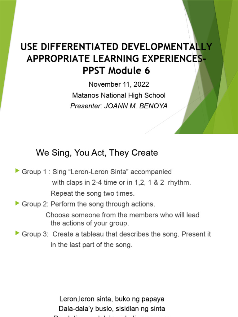 Module 6 - DI | PDF | Differentiated Instruction | Learning