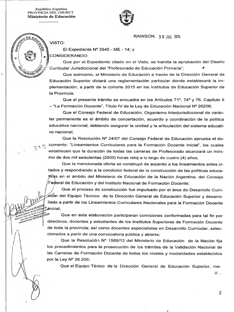 DISEÑO CURRICULAR Prof de Educacion Primaria | PDF | Plan de estudios | Enseñando