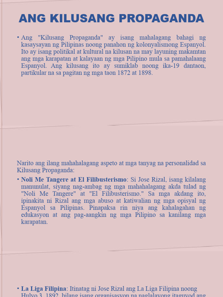 Ang Kilusang Propaganda | PDF