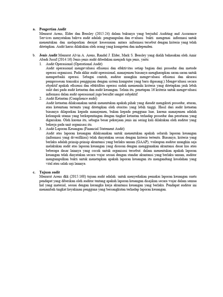 Resume Audit 1 | PDF | Pengelolaan Keuangan & Uang