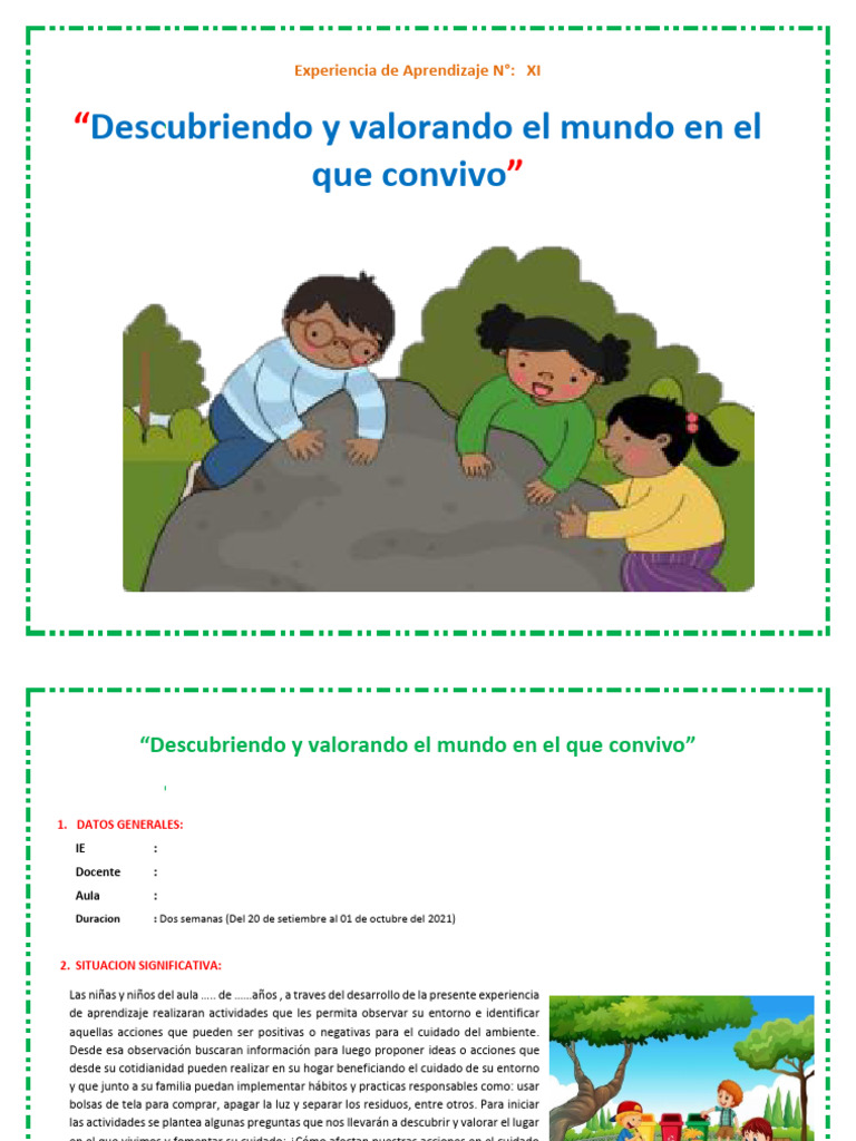 Plan. Exp.11 - Sem 01 | PDF | Información | Observación