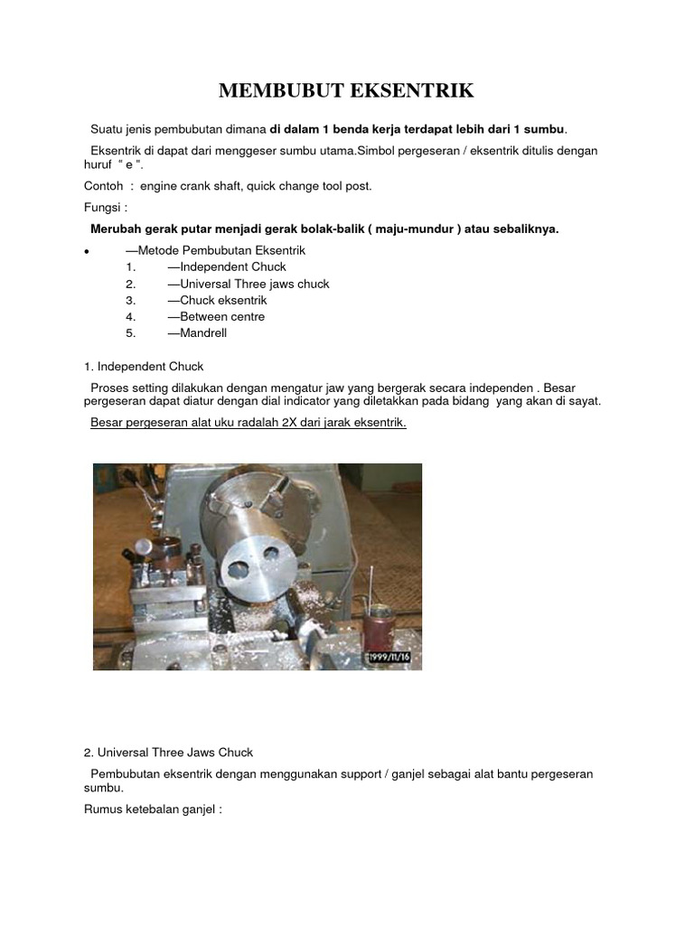 Bubut Eksentrik | PDF