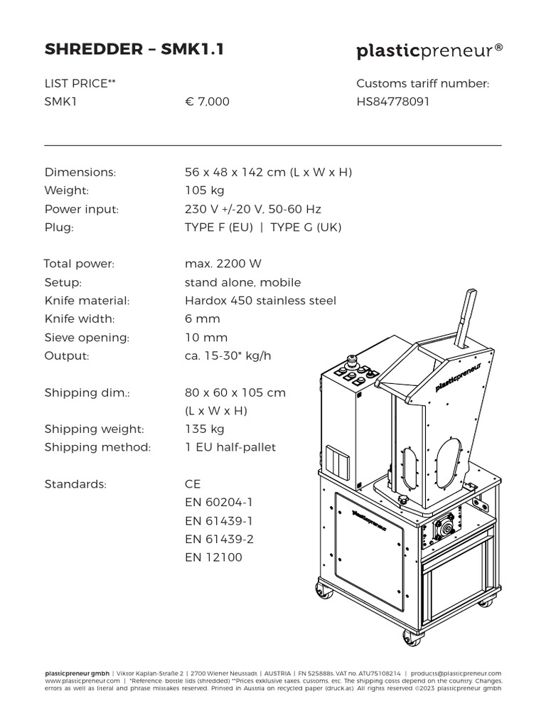Plasticpreneur® Factsheet Shredder 2023 | PDF