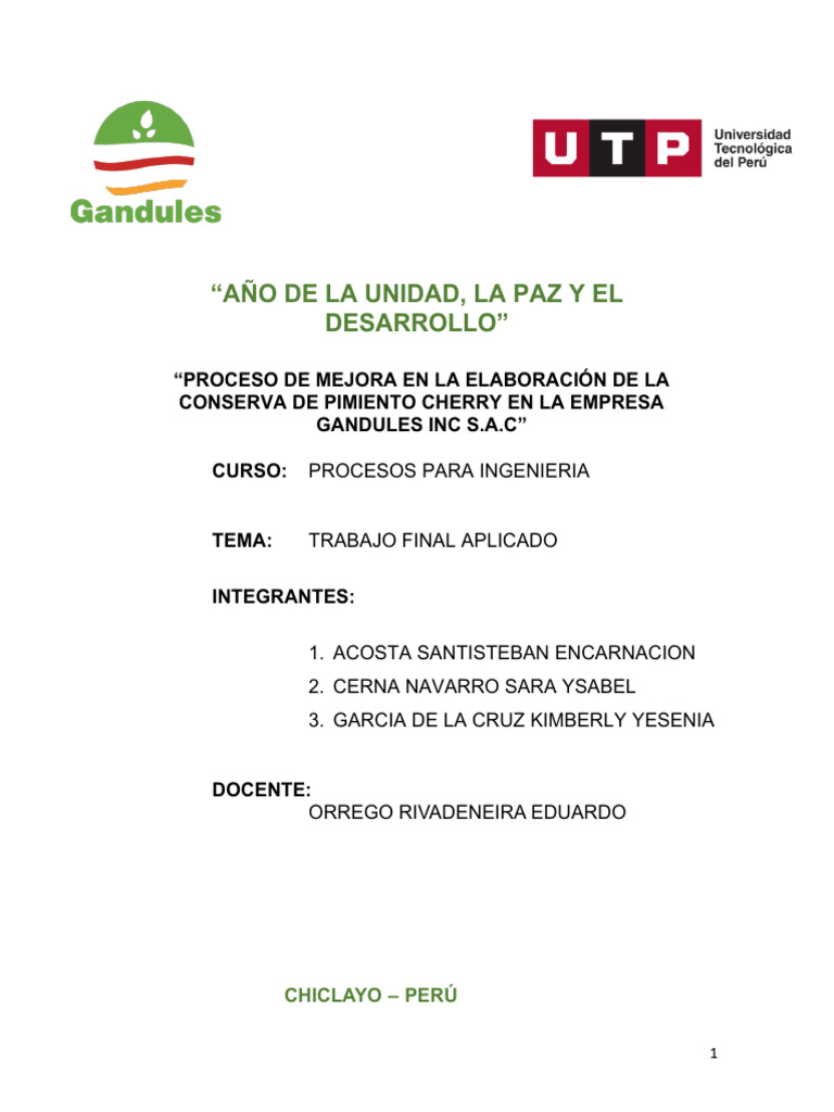 Trabajo Final | PDF | Business | Calidad (comercial)