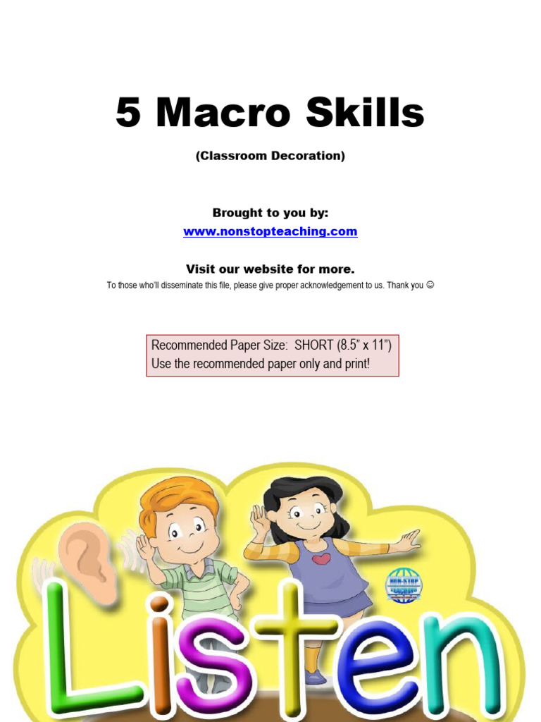 5 Macro Skills (SHORT) | PDF | Career & Growth
