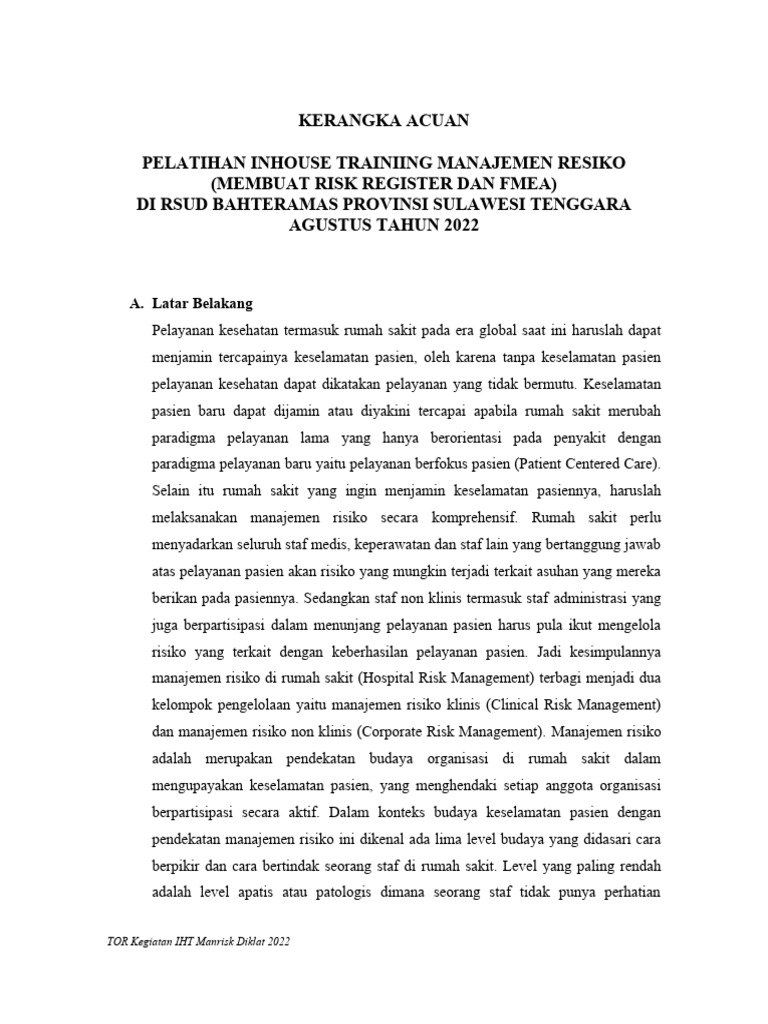 Tor Iht Manrisk Agst 2022 | PDF