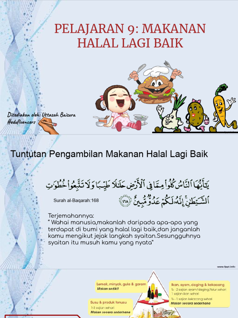 Pelajaran 9 - Makanan Yang Halal Lagi Baik | PDF