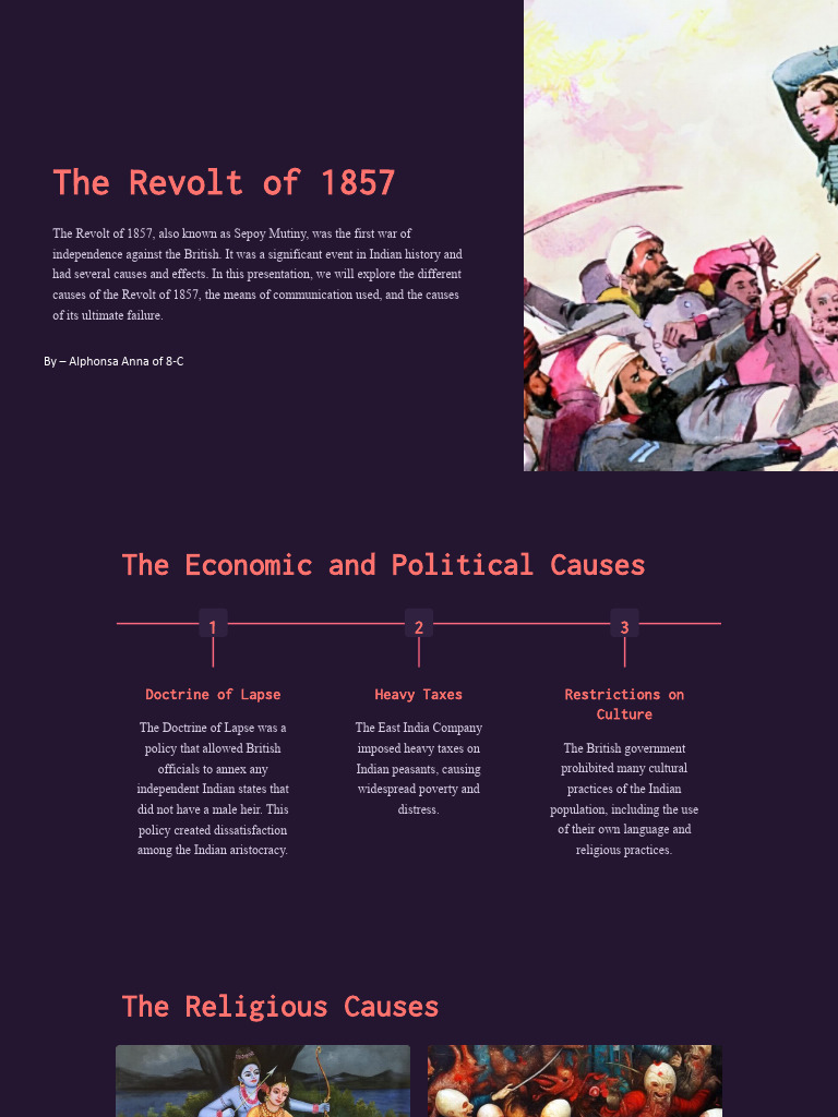 The Revolt of 1857 | PDF | Indian Rebellion Of 1857 | British Raj