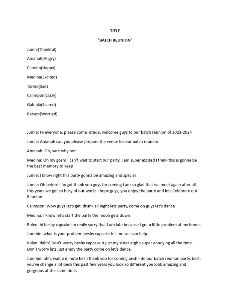 Title Batch Reunion | PDF