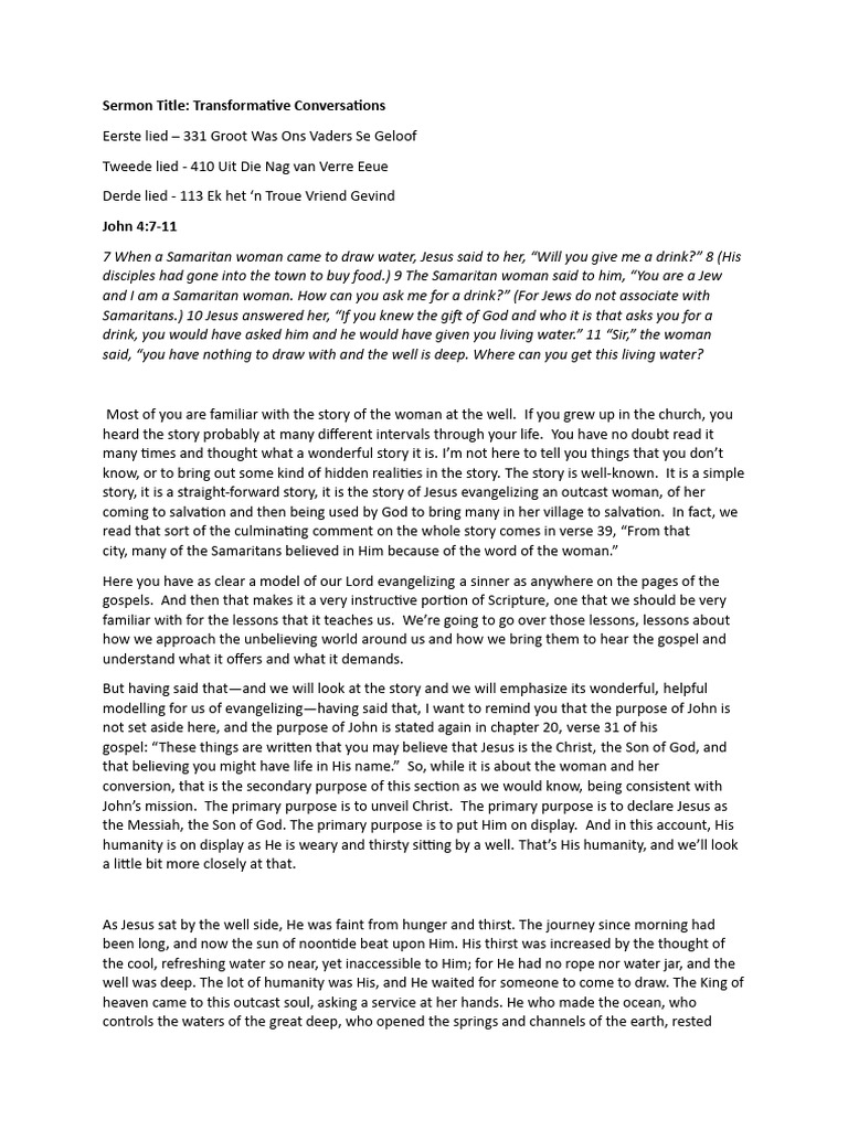Transformative Conversations Pdf Jesus Gospel Of John
