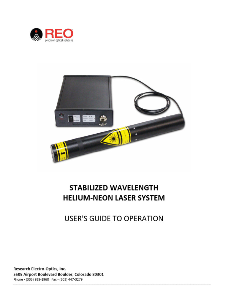 Stabilized HeNe Lasers - User Guide | Download Free PDF | Electrical ...