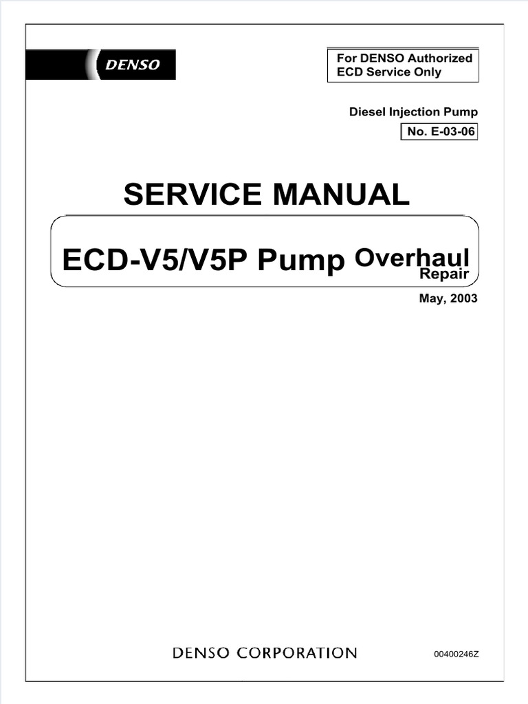 Denso Pump Repair Guide | PDF | Pump | Mechanical Engineering