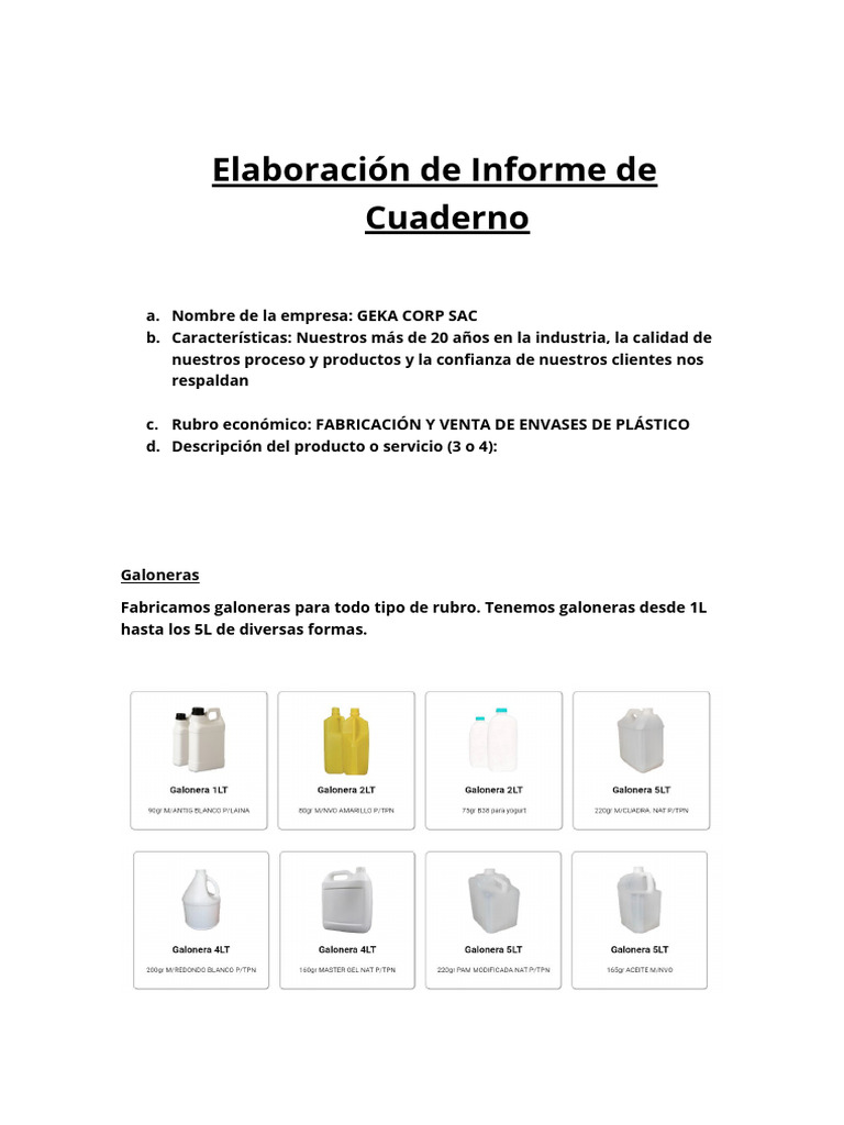 Envases Plásticos de Calidad GEKA | PDF | Tecnología
