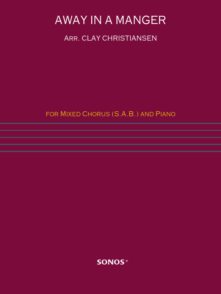 Away in A Manger-Sab 00681 | PDF