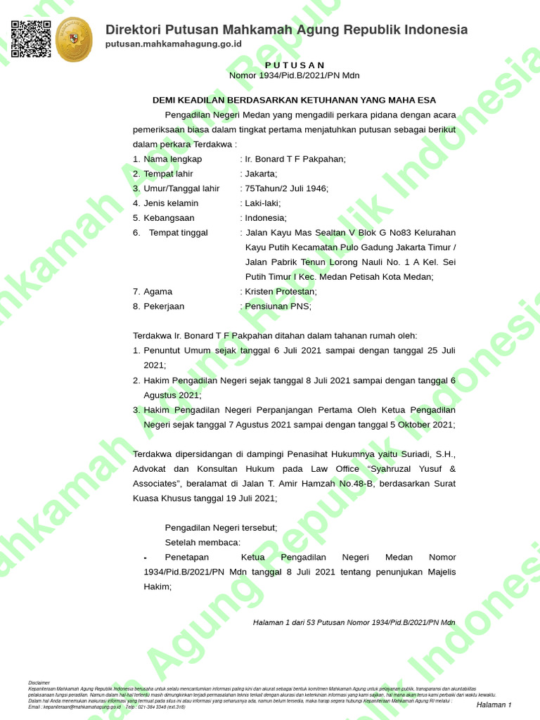 Putusan 1934 Pid.b 2021 PN MDN 20230703100132 | PDF