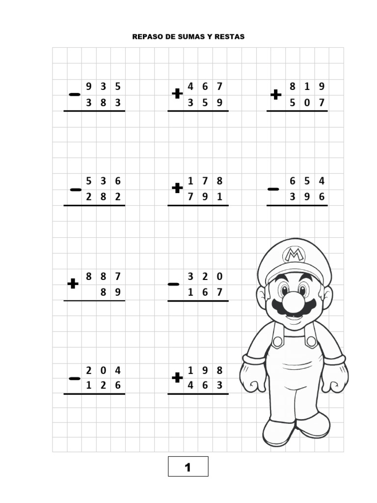 1-Repaso de Suma-Resta-Multiplicacion-Division Con Algoritmos ...