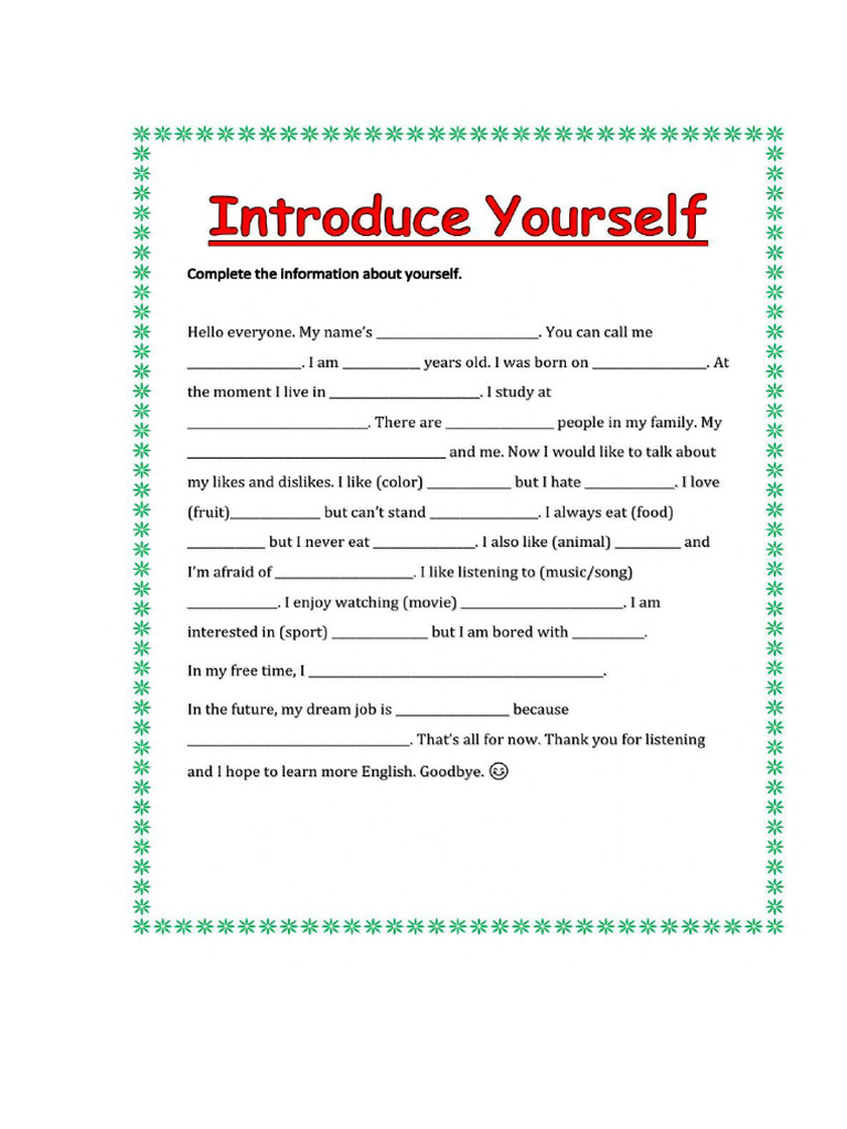 Introducing Yourself | PDF