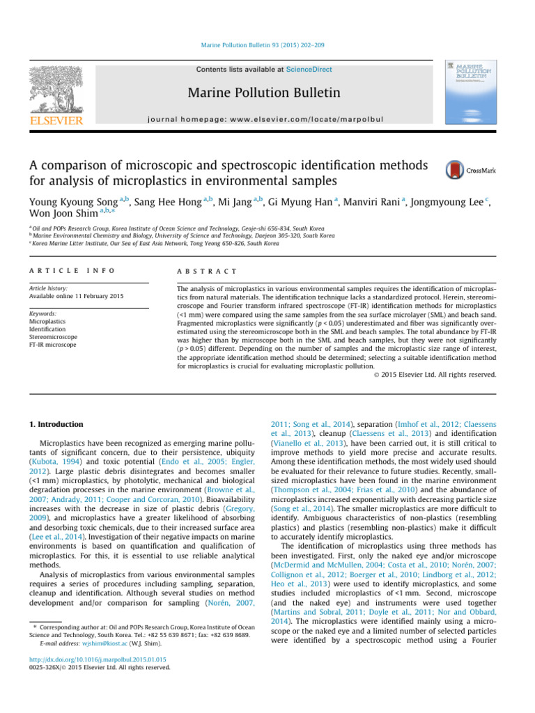 Microplastics Identification Methods Comparison | PDF | Materials ...