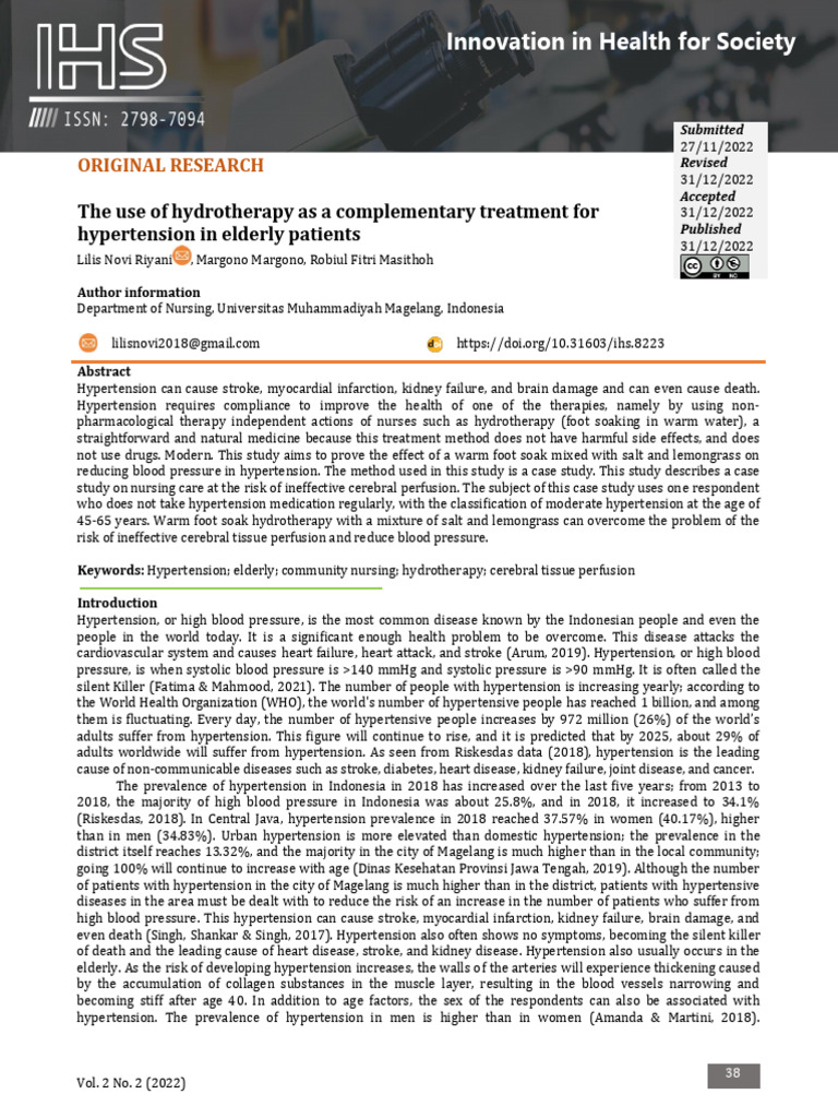 8223-Article Text-34619-3-10-20230704 | PDF | Hypertension | Blood Pressure