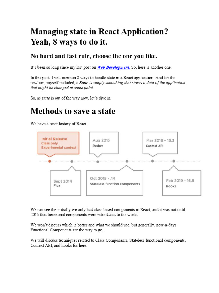 Managing State in React Application | PDF | Http Cookie | Computer Programming