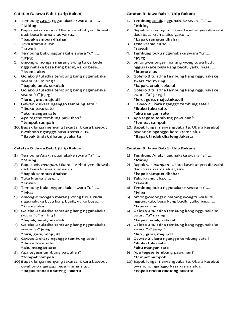 Latso B.jawa Oke | PDF
