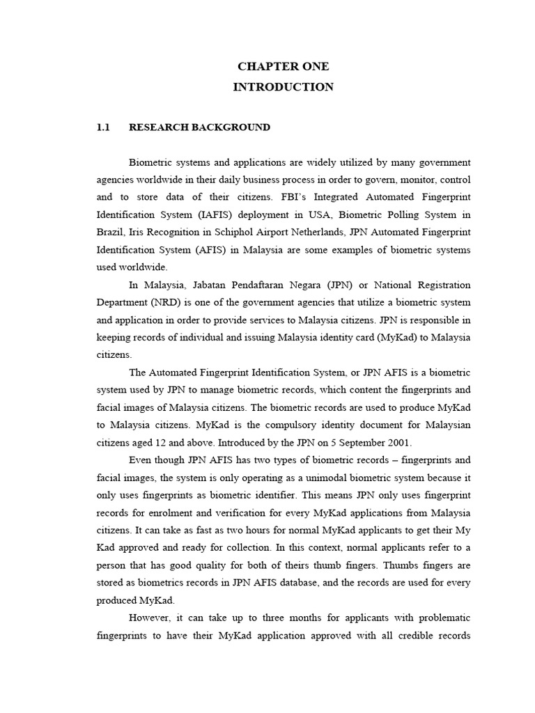 Ability of Multimodal Biometric System - A Case Study at JPN | PDF | Biometrics | Conceptual Model