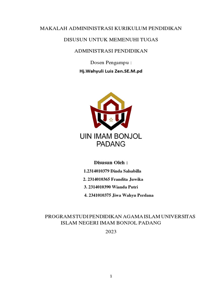 Makalah Adm Pendidikan Kel 10 | PDF