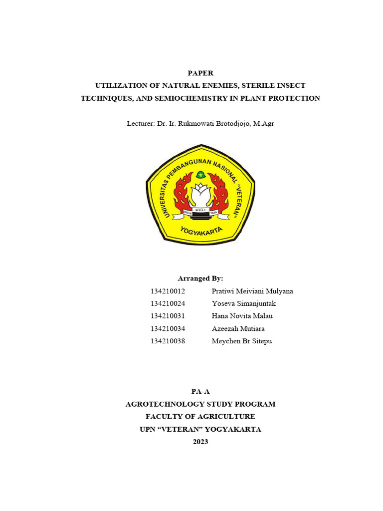 Tugas Makalah Bioteknologi Opt | PDF | Biological Pest Control | Pheromone