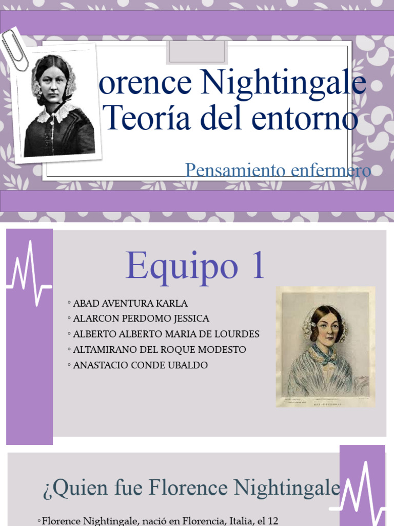 Teoría del entorno de Florence Nightingale | PDF | Enfermería ...