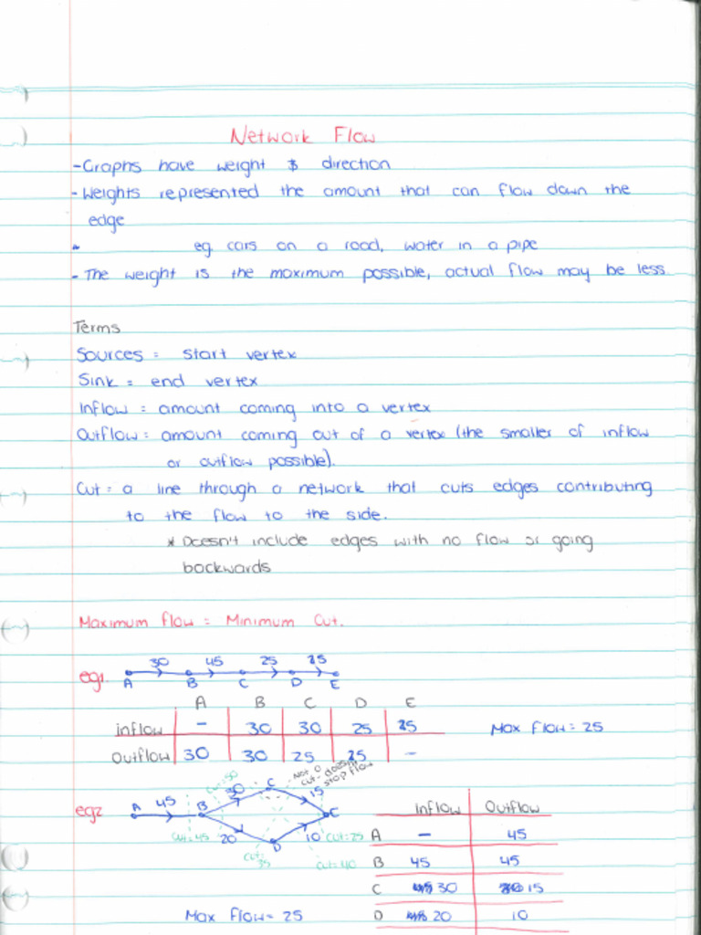 Network Flow Notes | PDF