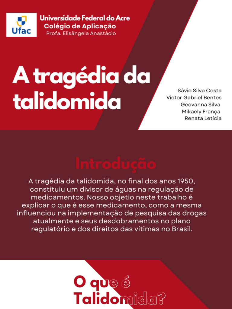 Tragédia da Talidomida no Brasil | PDF | Medicina Clínica ...