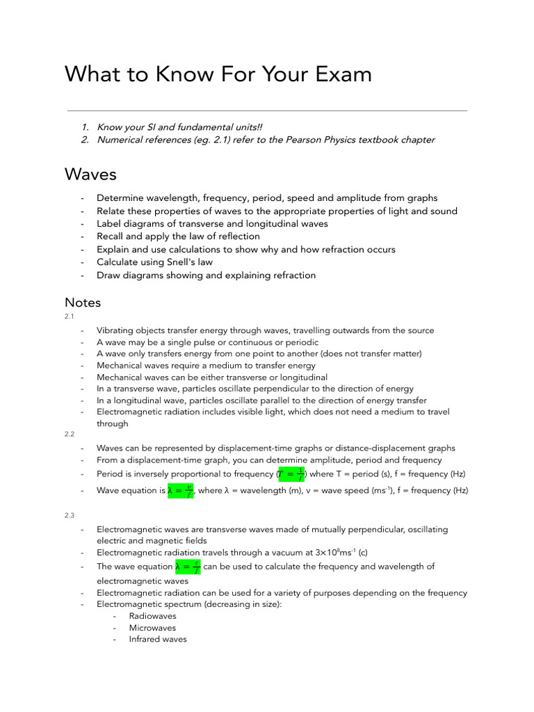 Physics Unit 1 Summary 2023 | PDF | Atomic Nucleus | Nuclear Physics