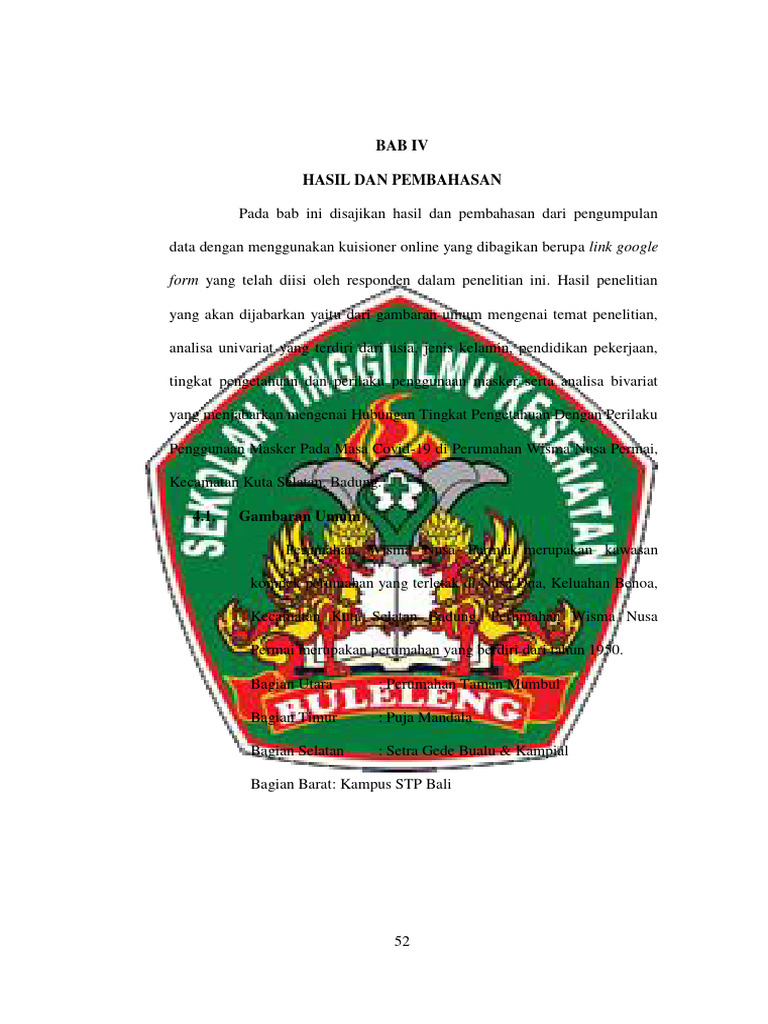 Hubungan Pengetahuan dan Penggunaan Masker | PDF