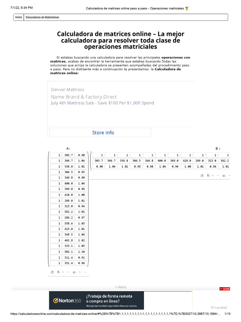 Calculadora de Matrices Online Paso A Paso - Operaciones Matriciales ... Calculadora de Matrices Online Paso A Paso - Operaciones Matriciales ...