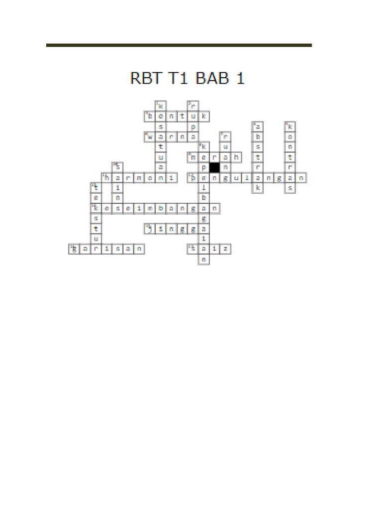 Jawapan RBT t1 Bab 1 | PDF