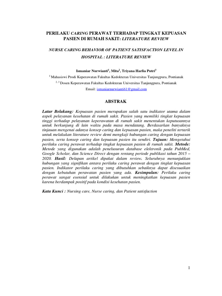 Jurnal Caring Perawat | PDF