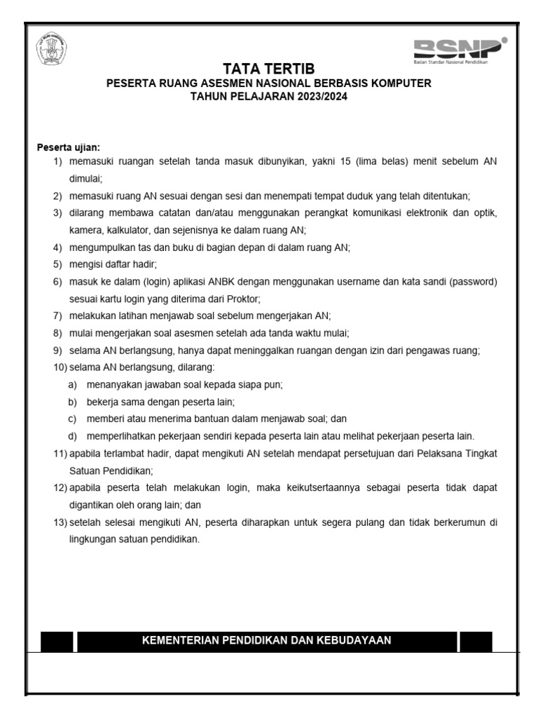 Tata Tertib Peserta | PDF