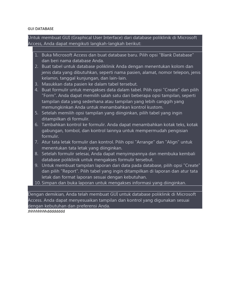 Gui Database Pdf